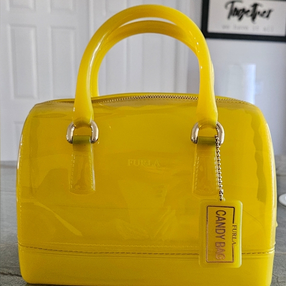 Furla Yellow Mini Candy Bag NWOT